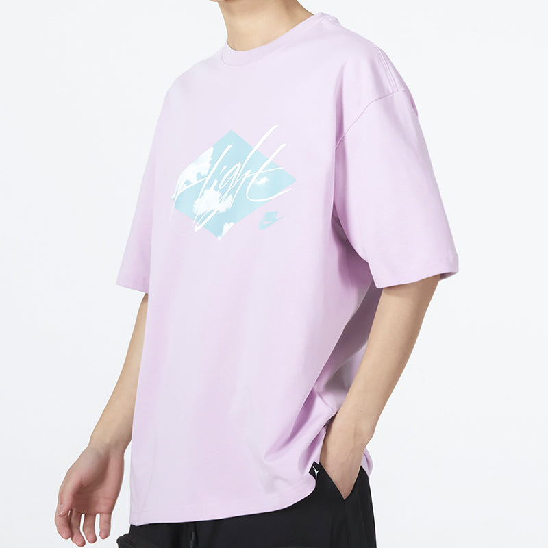 JORDAN air jordan essentials pattern printing round neck tee 'lilac'